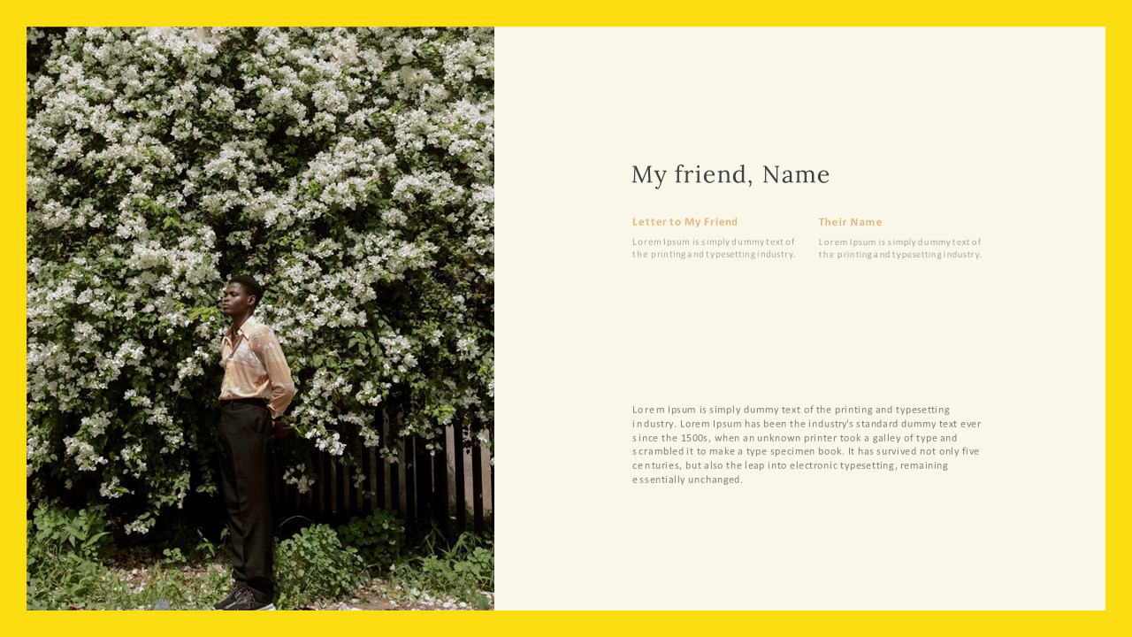 Spring Presentation Format