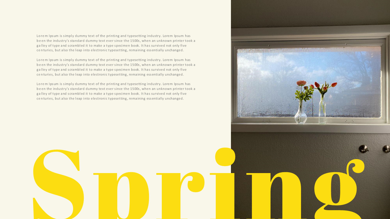 Spring Presentation Format