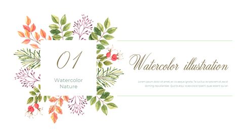 Natura ad acquerello Sfondi PPT