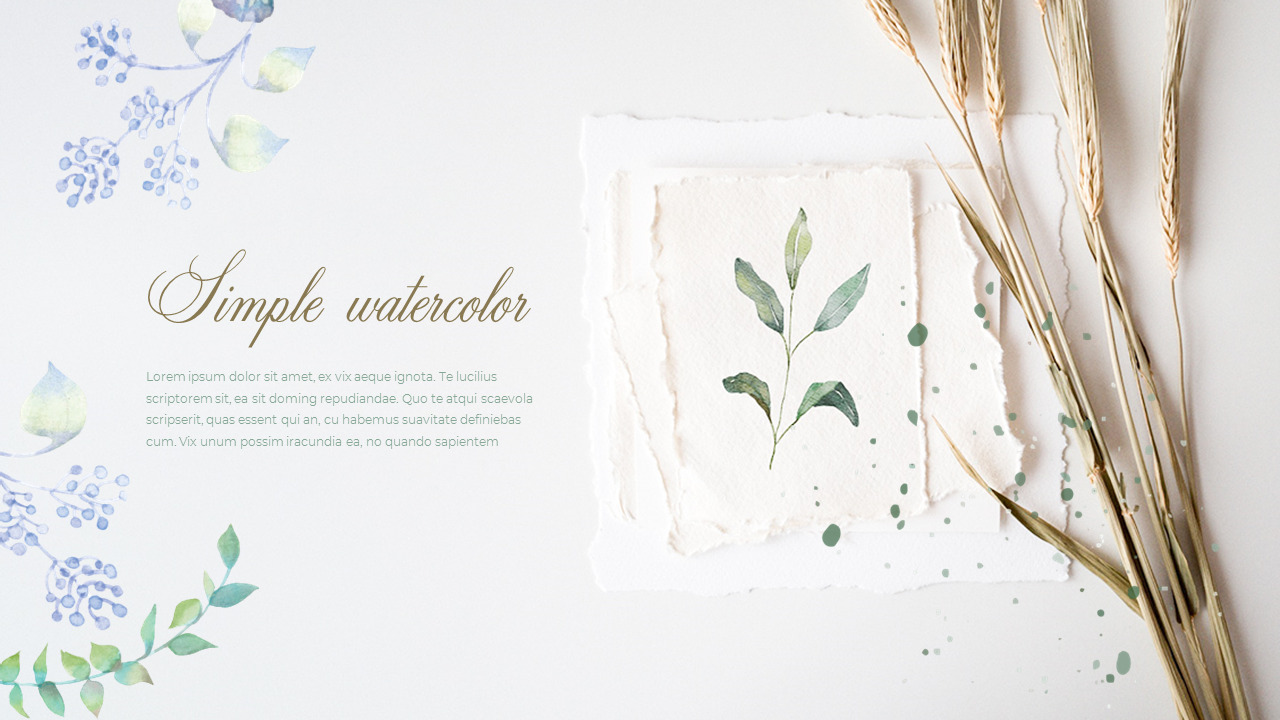 Watercolor Nature PPT Backgrounds