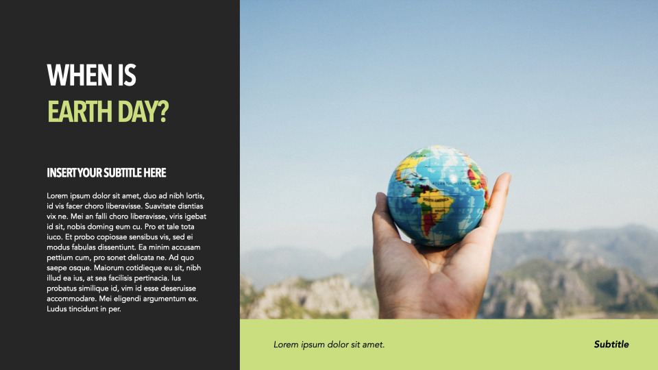 Earth Day Creative Keynote|Lifestyle