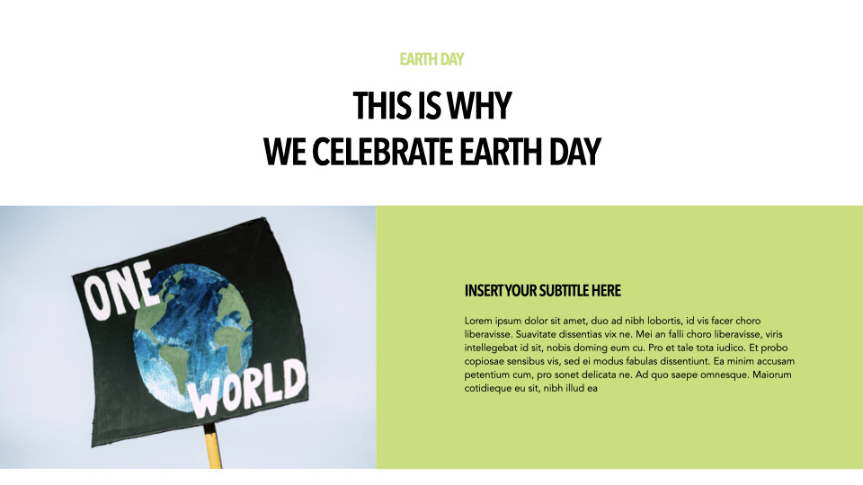 Earth Day Creative Keynote|Lifestyle