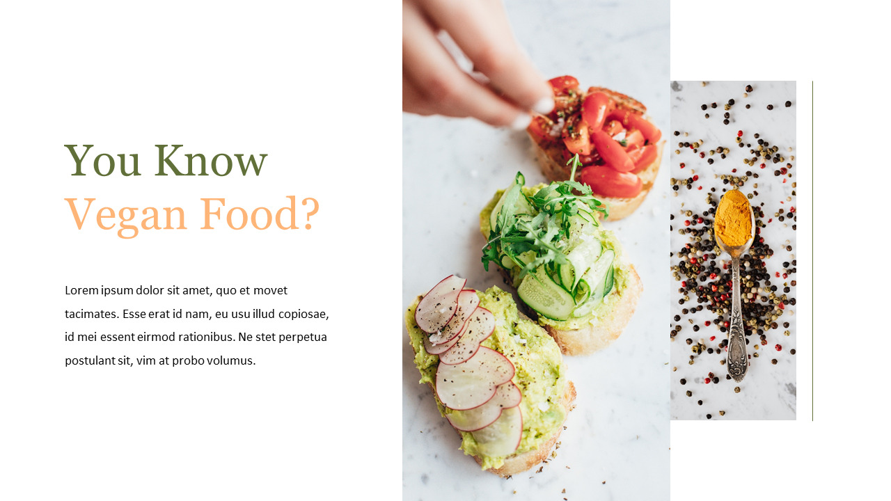Vegan Food PowerPoint Design Download|Lifestyle|Templates