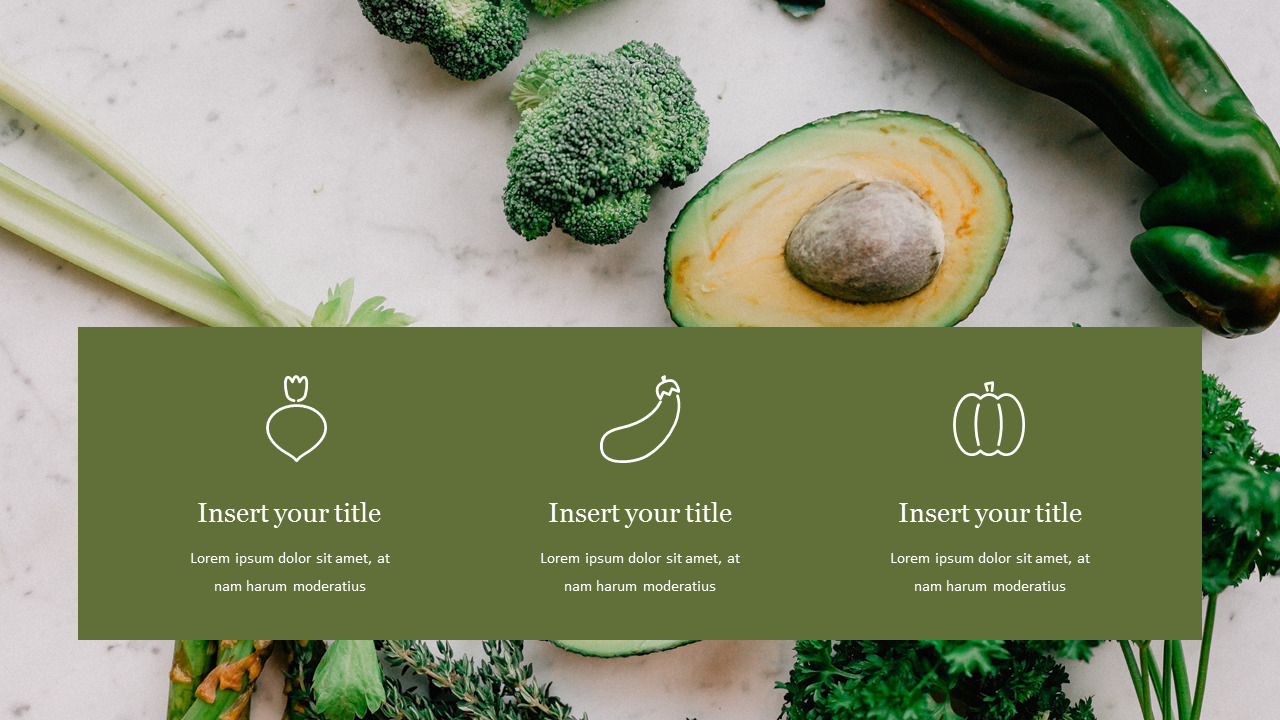 Vegan Food PowerPoint Design Download|Lifestyle|Templates