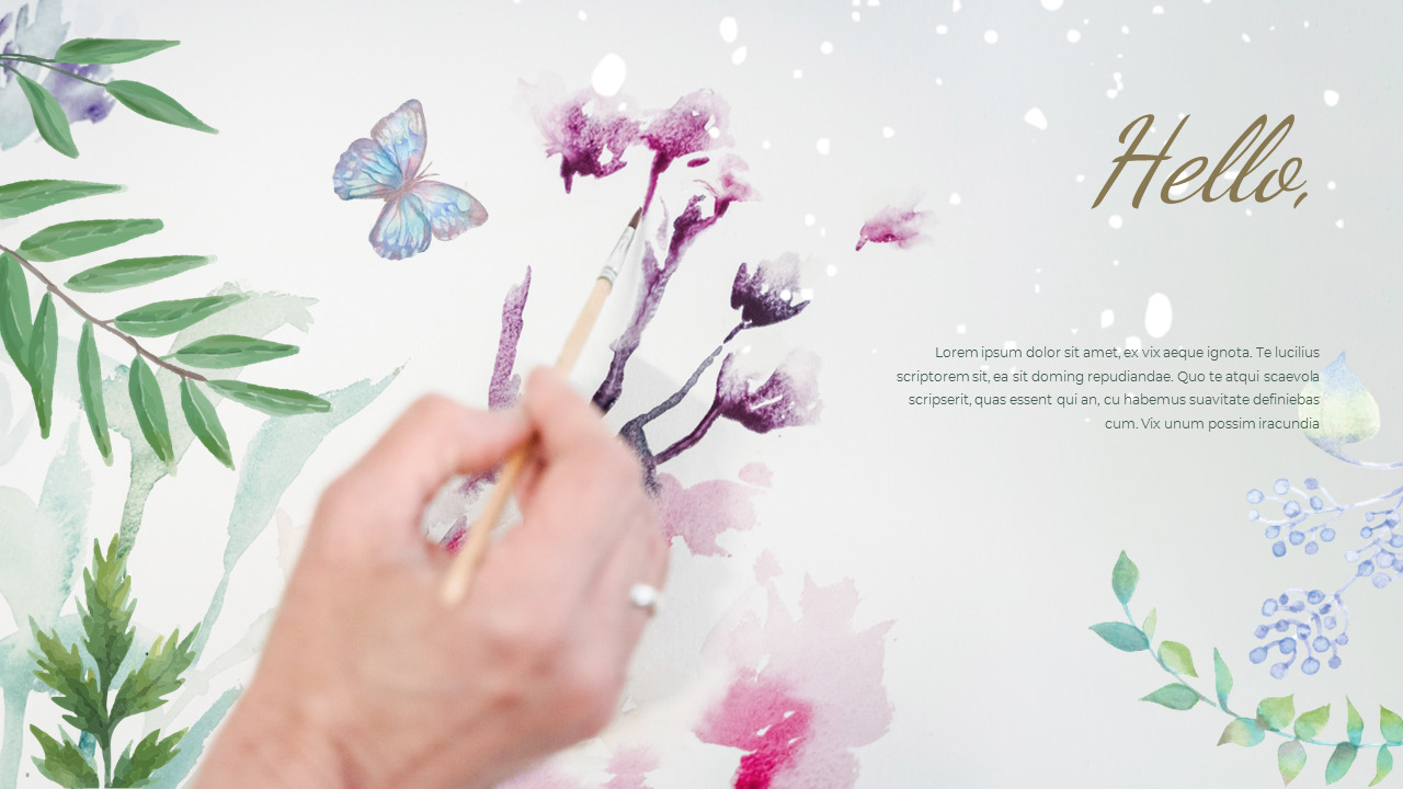 Watercolor Nature Google PPT Templates