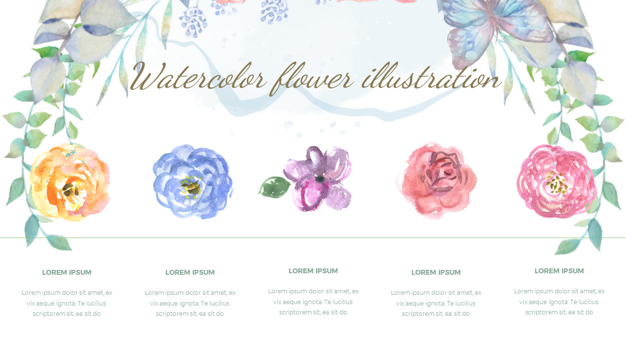 Watercolor Nature Google PPT Templates