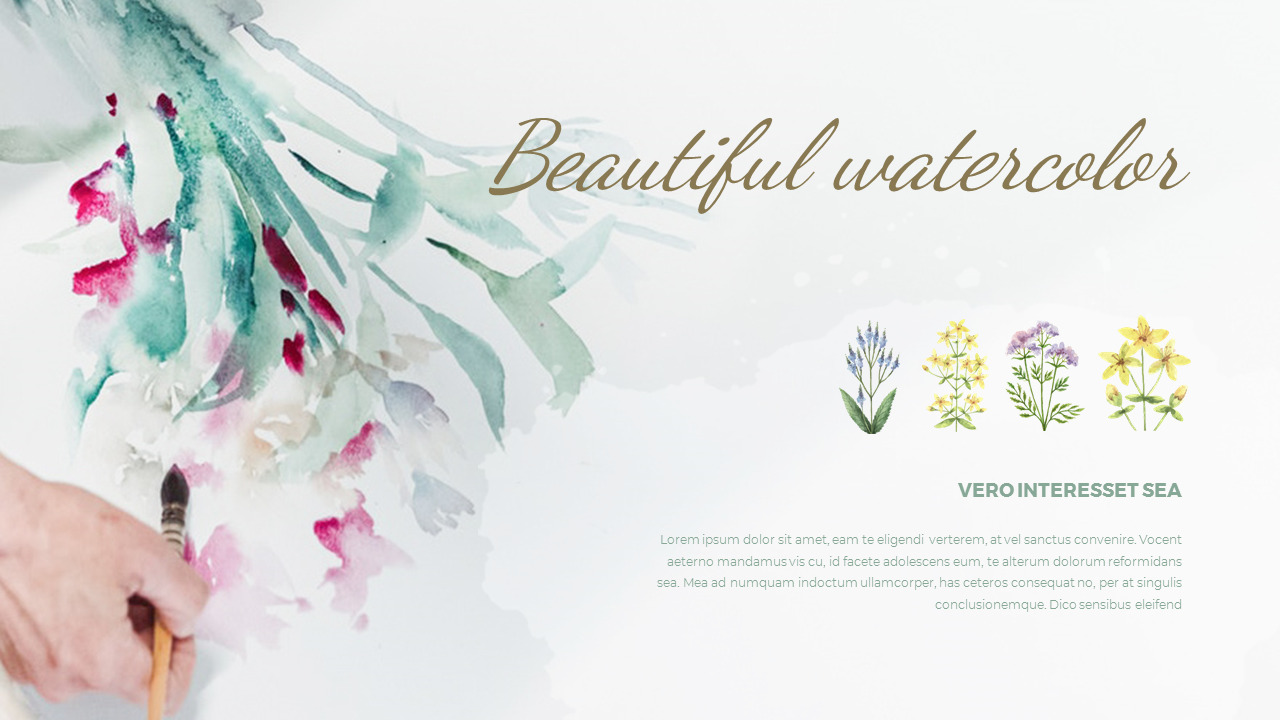 Watercolor Nature Google PPT Templates
