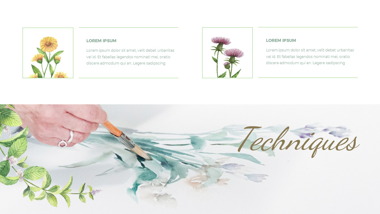 Watercolor Nature Google PPT Templates