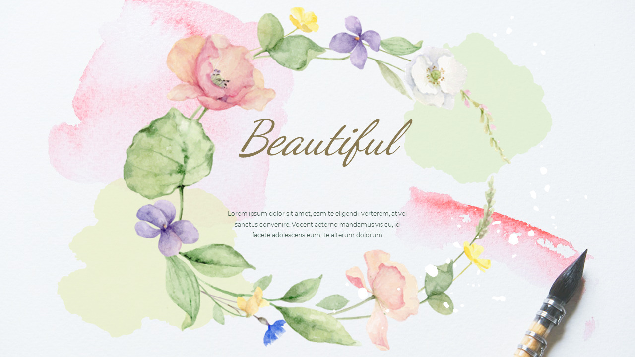 Watercolor Nature Google PPT Templates