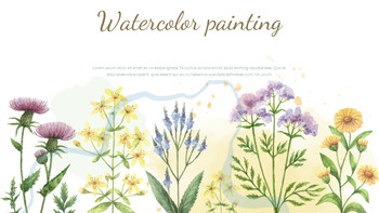Watercolor Nature Google PPT Templates