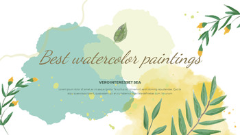 Watercolor Nature Google PPT Templates
