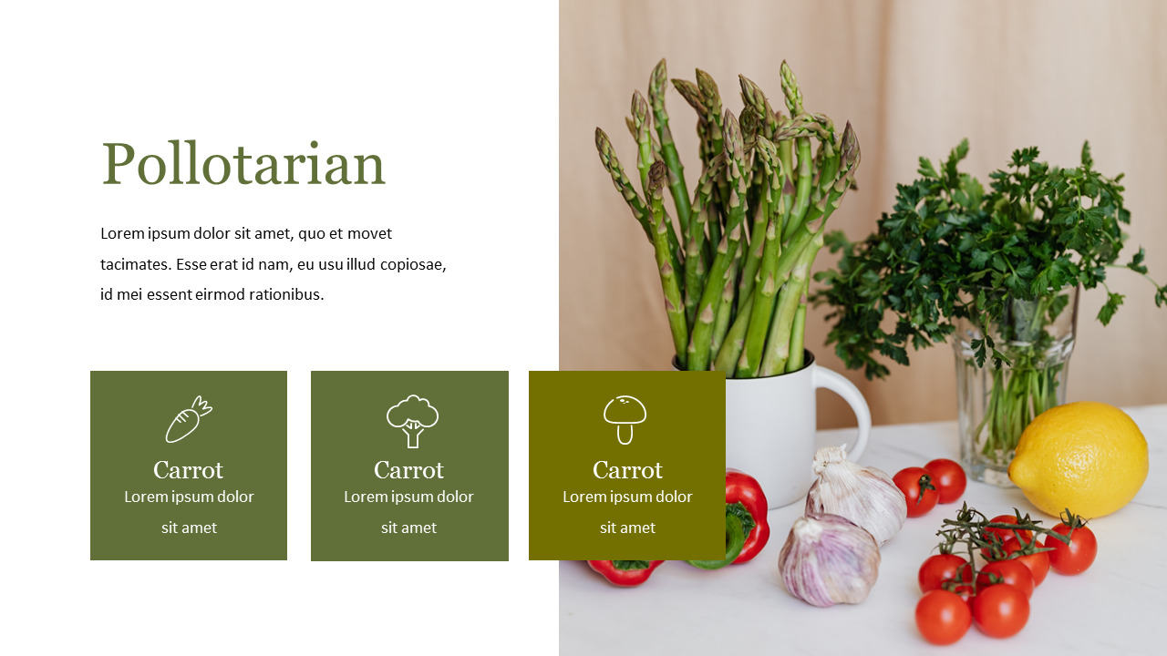 Vegan Food slide template|Lifestyle|Google