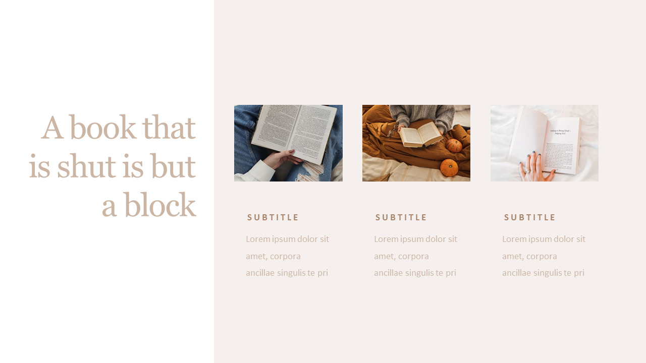 Reading Best PowerPoint Presentation|Lifestyle|Templates