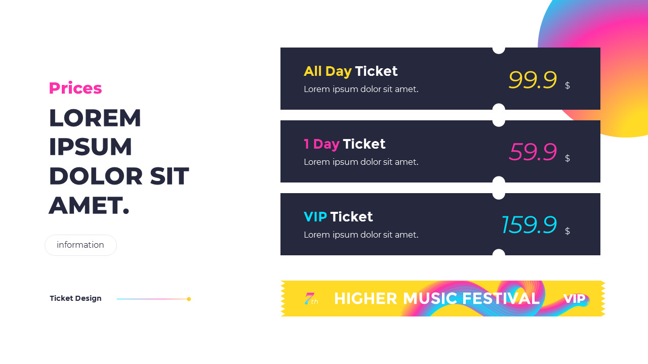 Music Festival Pitch Deck Overview PowerPoint Template