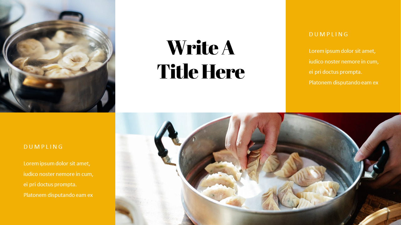 만두 주제 요리 피피티 슬라이드|비즈니스|템플릿