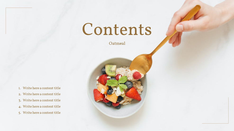 Oatmeal Presentation PowerPoint|Business|Templates