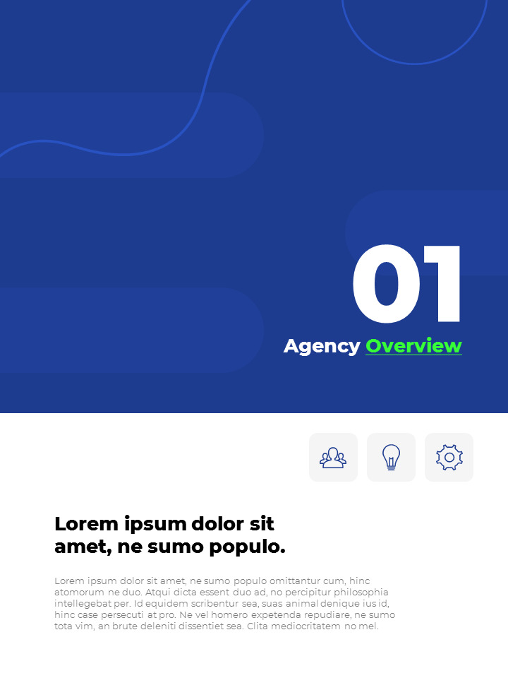 Creative Agency Business Report slide template