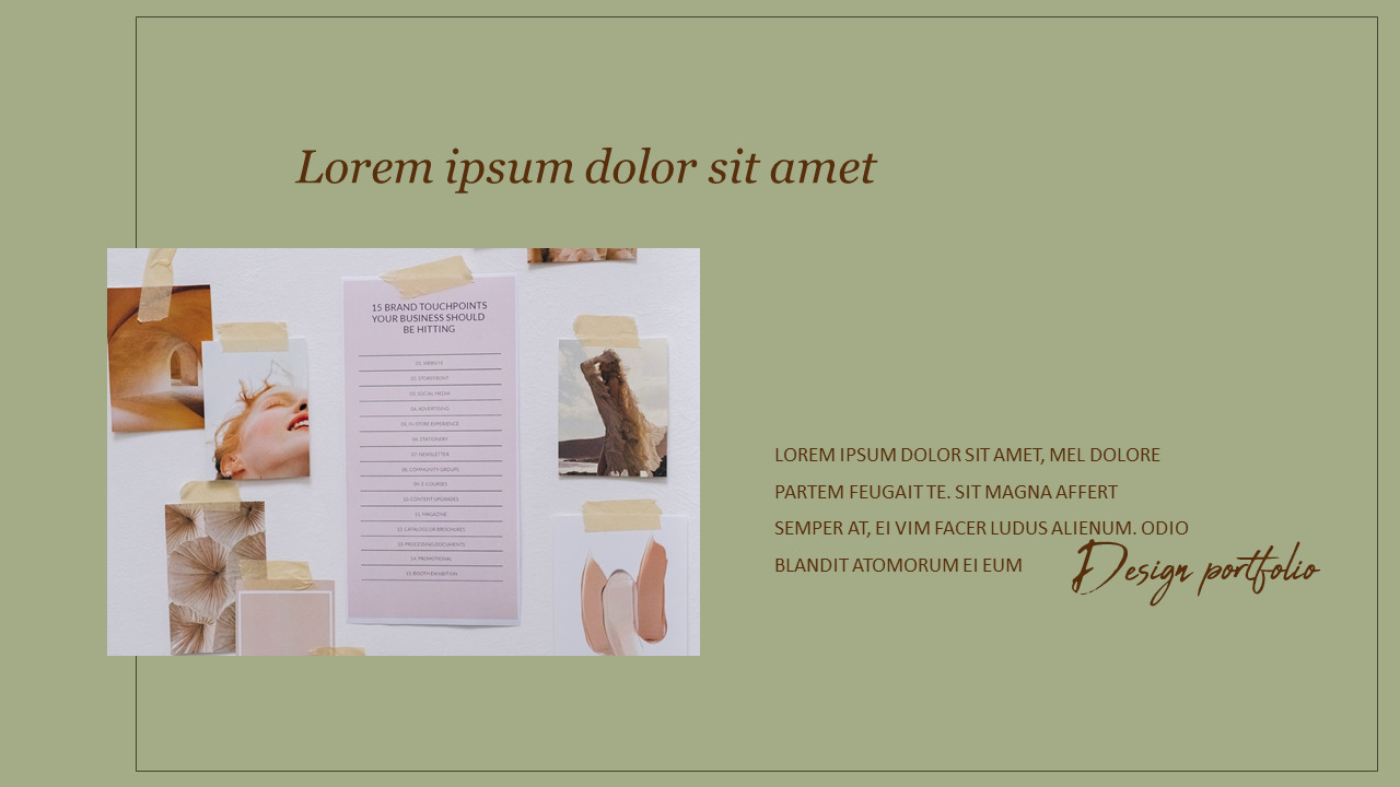 Design Portfolio PowerPoint deck Design