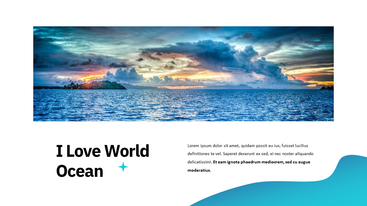 Ocean Day company profile template design|Lifestyle|Google Slides