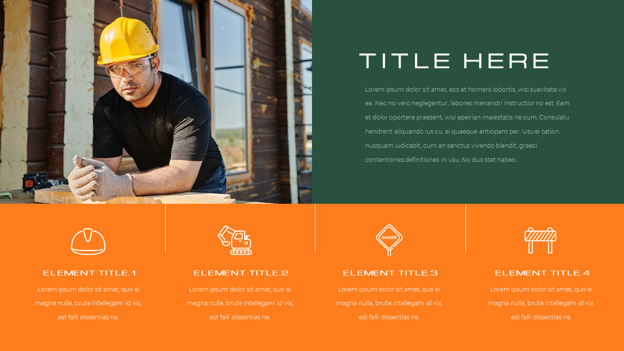 Construction Simple Google Slides Templates