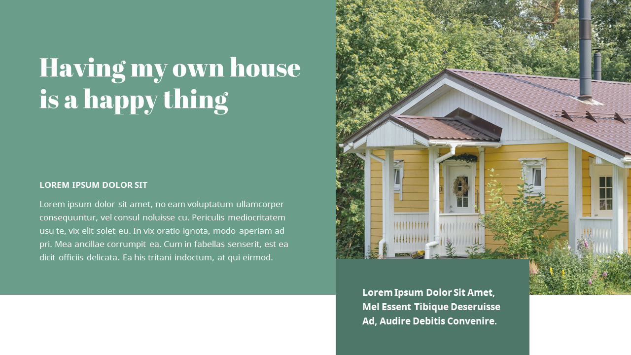 Pastoral House in Nature Business PowerPoint Templates