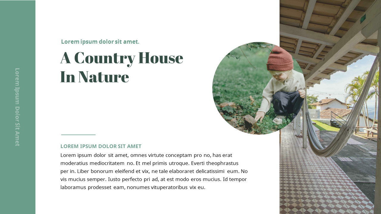 Pastoral House in Nature Business PowerPoint Templates