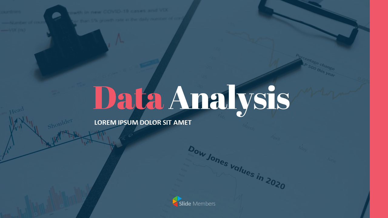 Análisis de los datos diseño de diapositivas de powerpoint