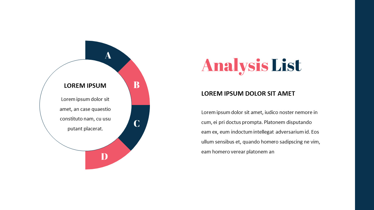 Análisis de los datos diseño de diapositivas de powerpoint