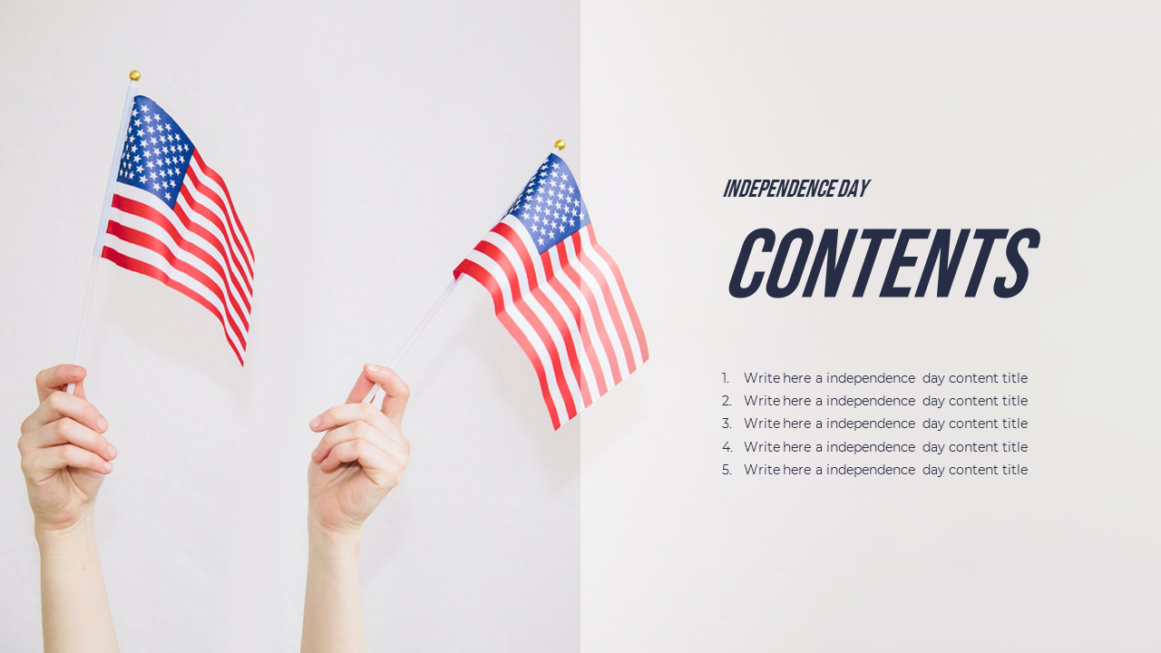 Independence Day team presentation template