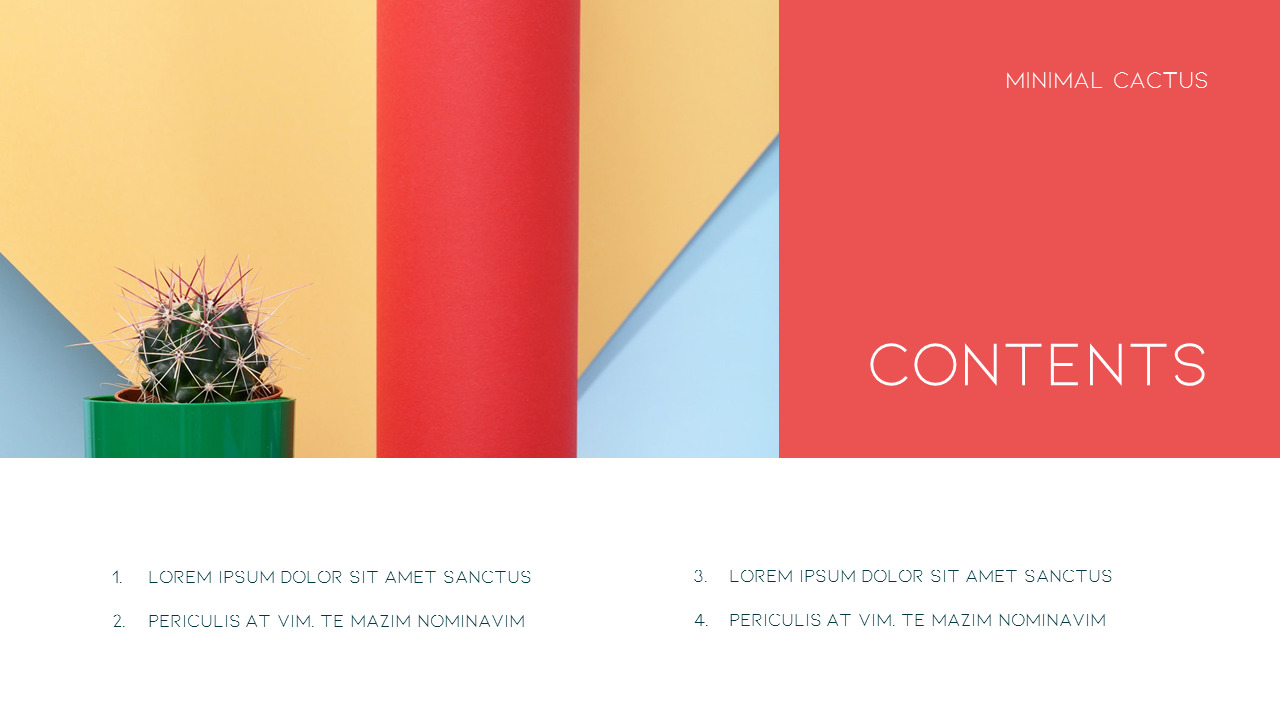 Minimal Cactus PPT PowerPoint|Lifestyle|Templates