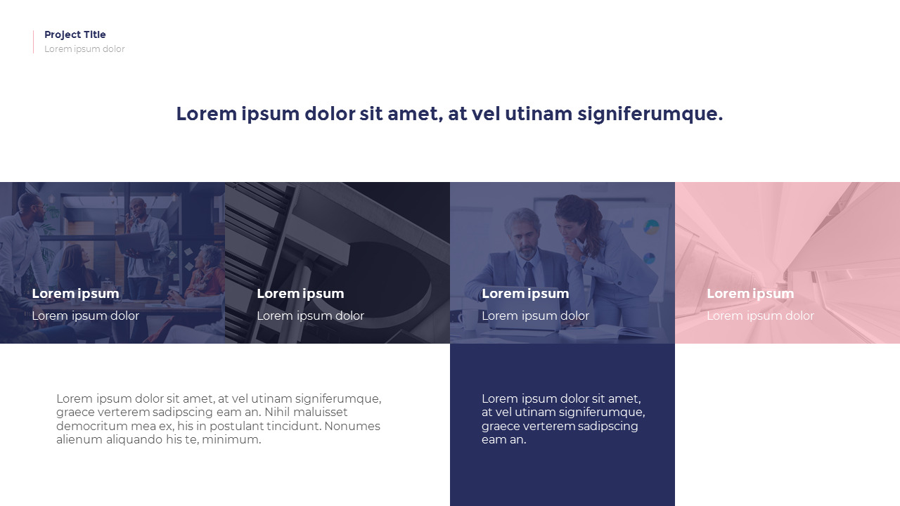 Simple Pattern Background Project Deck PowerPoint Business Templates