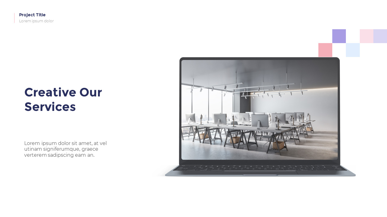 Simple Pattern Background Project Deck PowerPoint Business Templates