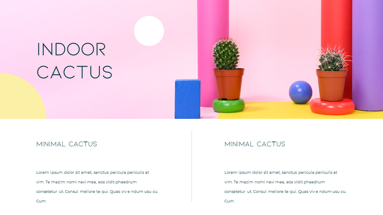 Minimal Cactus PPT PowerPoint|Lifestyle|Templates