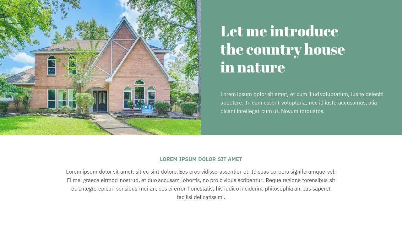 Pastoral House in Nature Google Slides Presentation