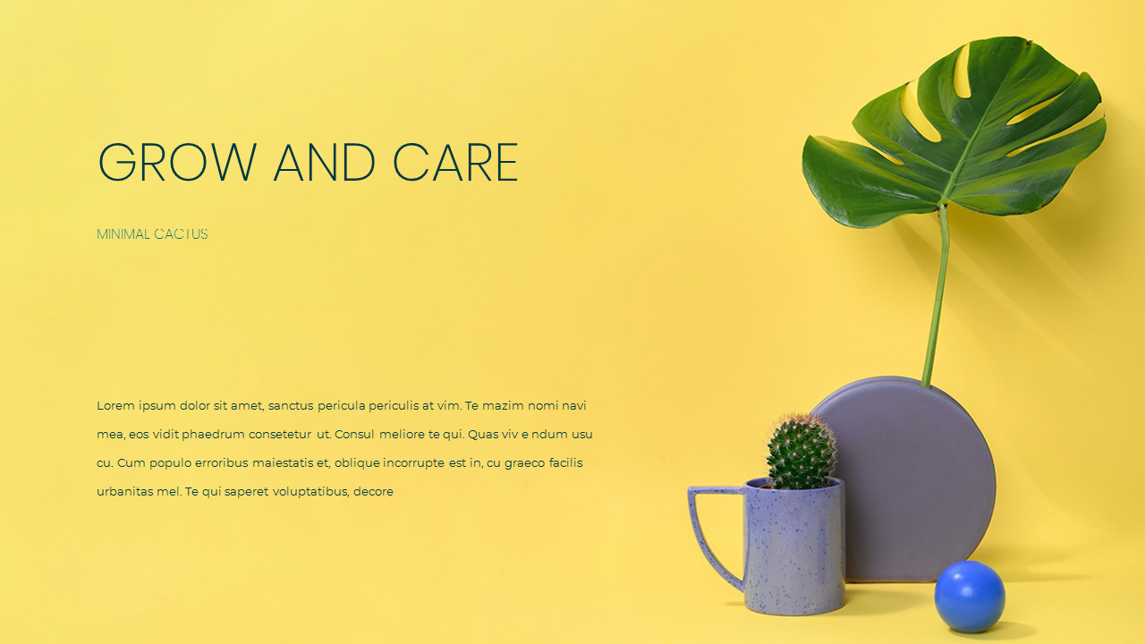 Minimal Cactus Google Slides Presentation Templates|Lifestyle