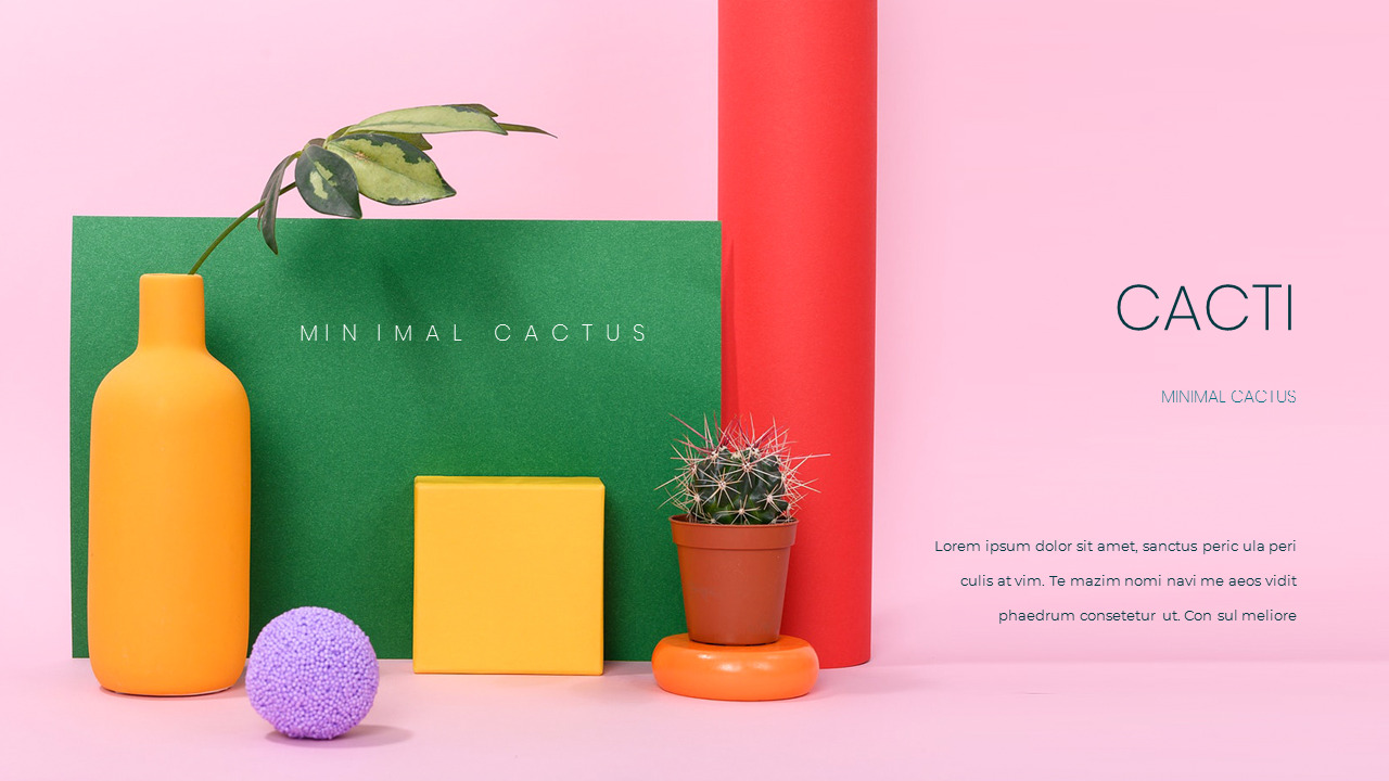 Minimal Cactus Google Slides Presentation Templates|Lifestyle
