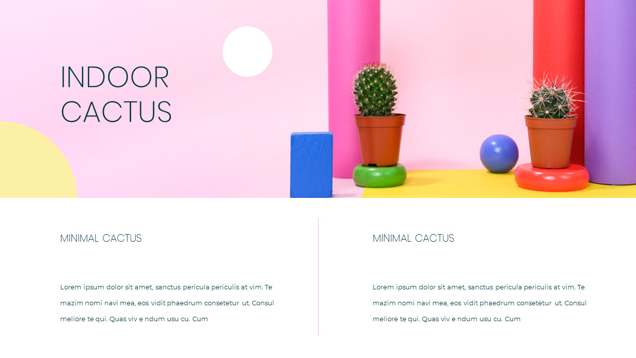 Minimal Cactus Google Slides Presentation Templates|Lifestyle
