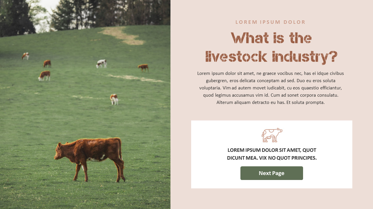 Livestock Industry Theme Templates|Business|PPT