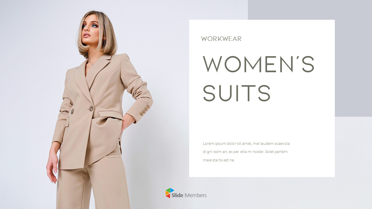 Women's Suits Powerpoint Presentation|Lifestyle|Templates