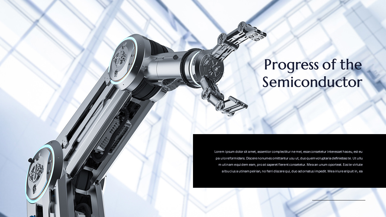 Robot Arm with Semiconductor PPT Templates