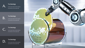 Robot Arm with Semiconductor PPT Templates