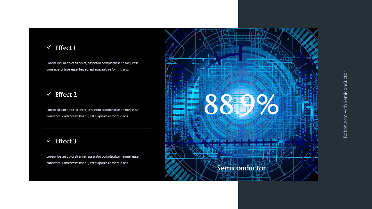 Robot Arm with Semiconductor PPT Templates