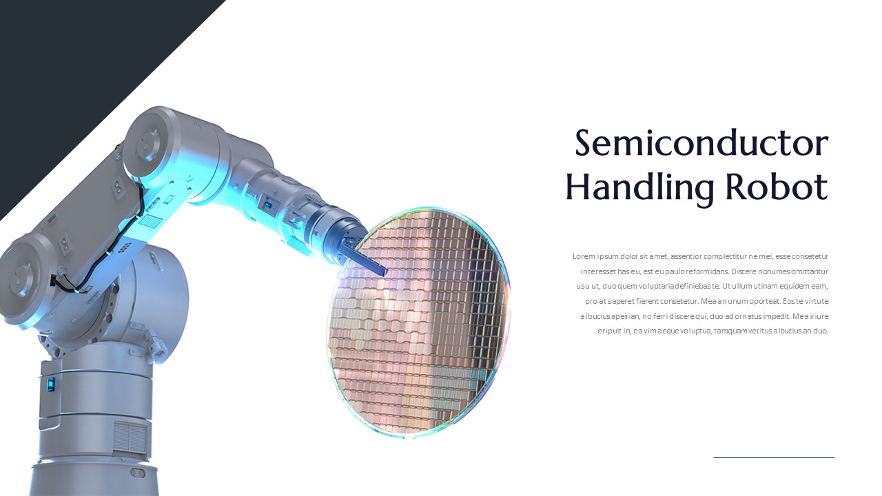 Robot Arm with Semiconductor PPT Templates