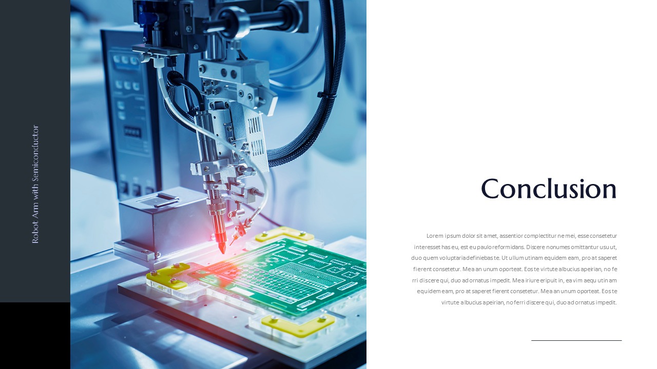 Robot Arm with Semiconductor PPT Templates
