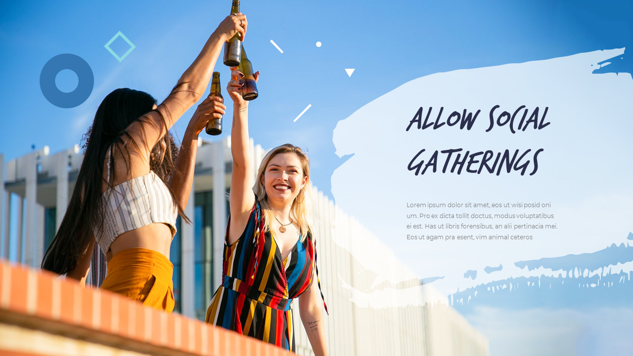 Social Gathering for Happy Hour Easy PowerPoint Design