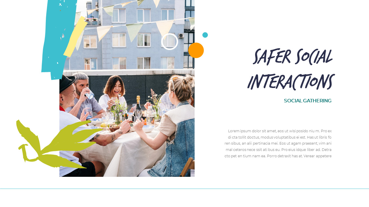 Social Gathering for Happy Hour Easy PowerPoint Design