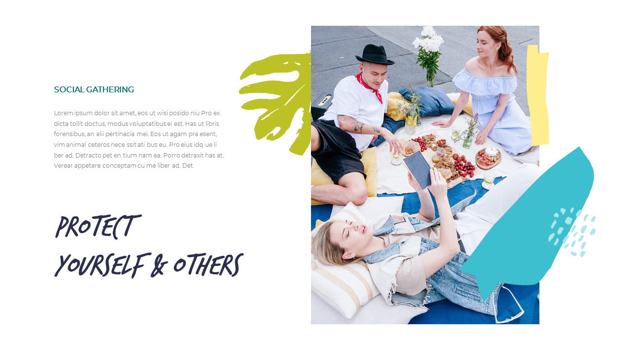 Geselliges Beisammensein zur Happy Hour Einfaches PowerPoint-Design