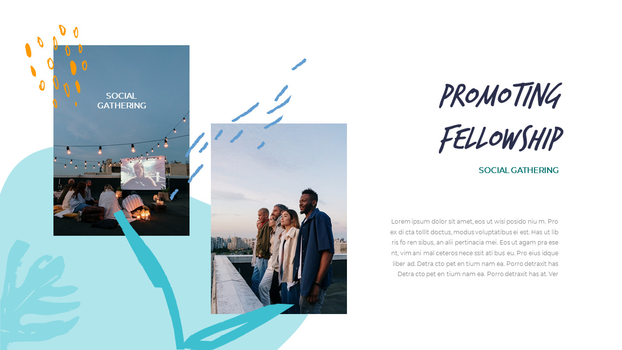 Social Gathering for Happy Hour Easy PowerPoint Design