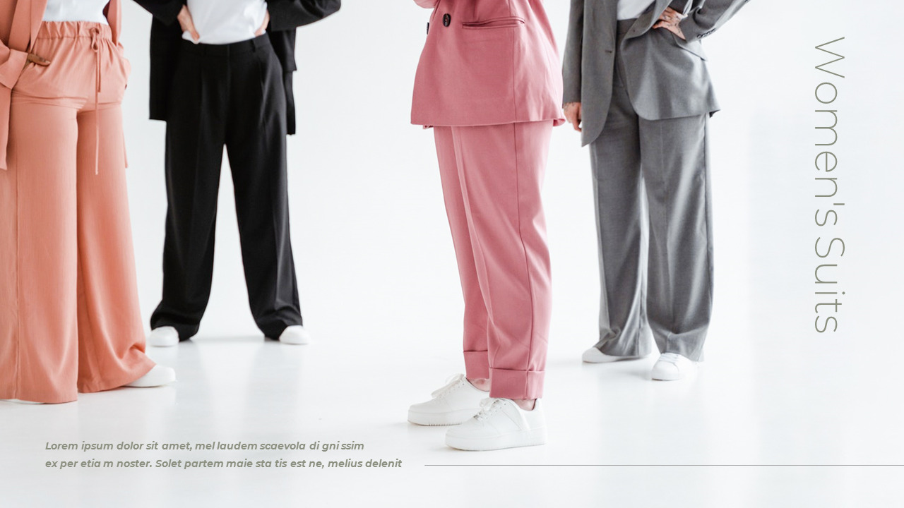 Womens Suits Google Slides Template Design|Lifestyle