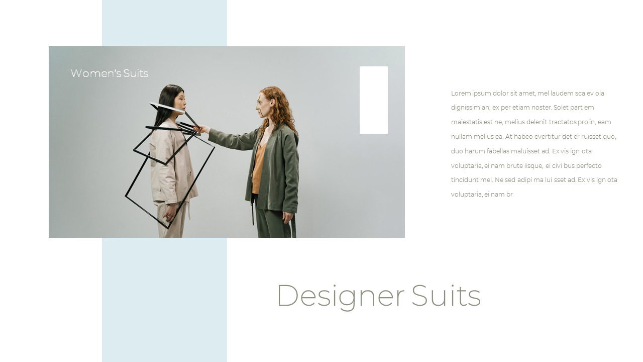 Womens Suits Google Slides Template Design|Lifestyle